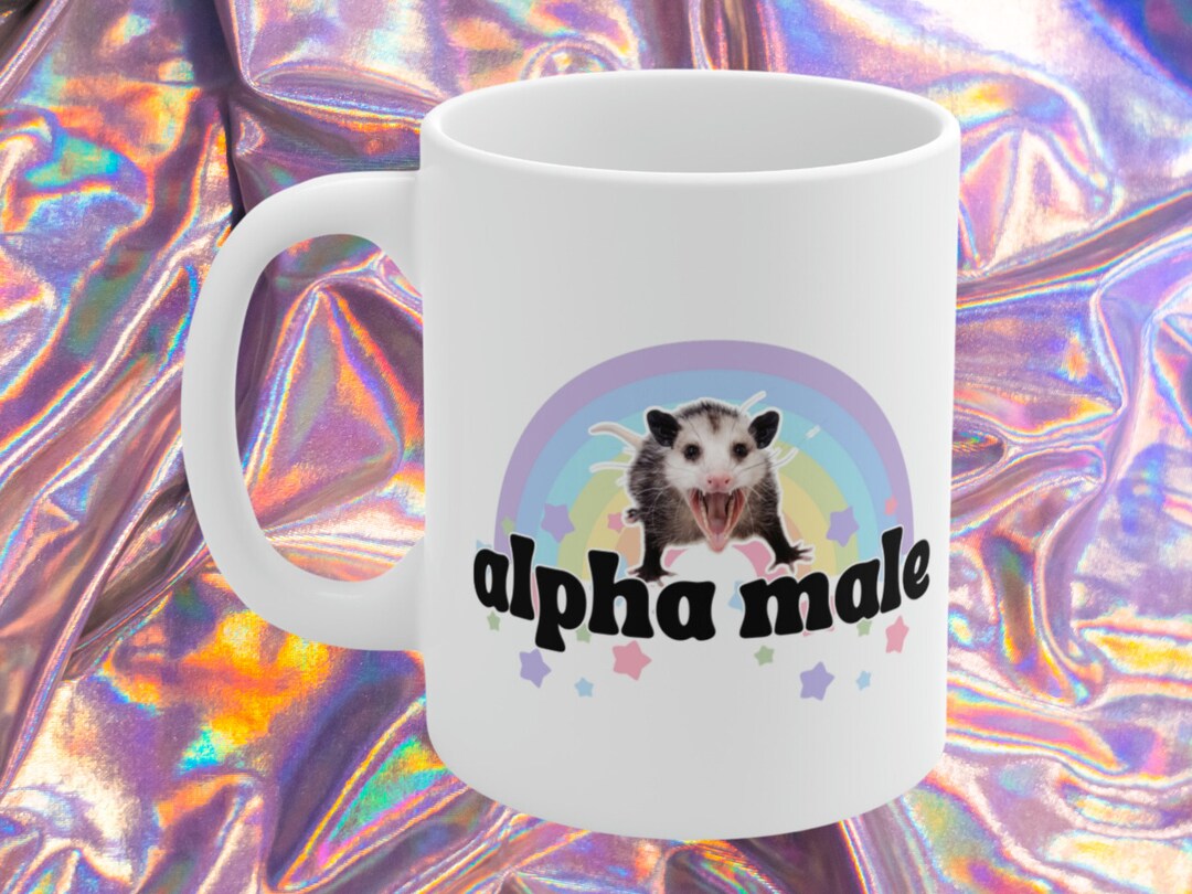 Iconic Alpha Male Rainbow Opossum Mug - Etsy