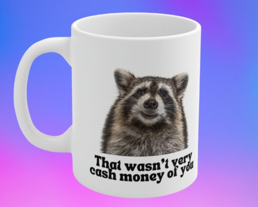 That Wasnt Very Cash Money of You Raccoon Memes 11 Oz Ceramic Mug - Etsy