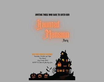 Haunted Mansion Party Invitation Featuring Madame Leota Editable ...