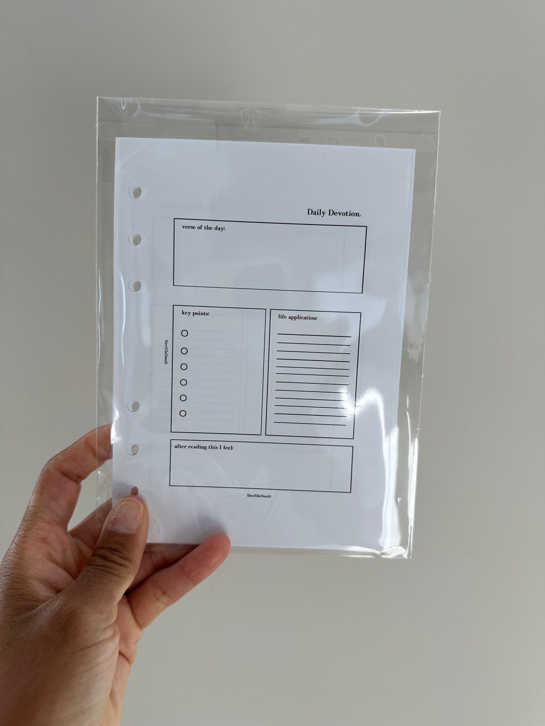 PRINTED Daily Devotion Insert (personal Wide Sized) - Etsy