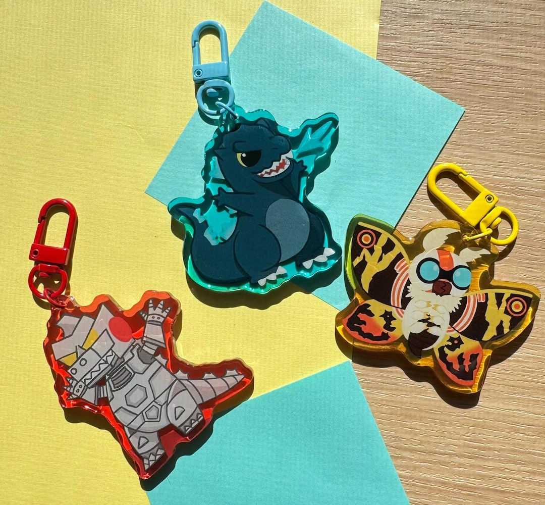 Classic Japanese Monster Charms | Keycharm | Acrylic Charm Keychain ...