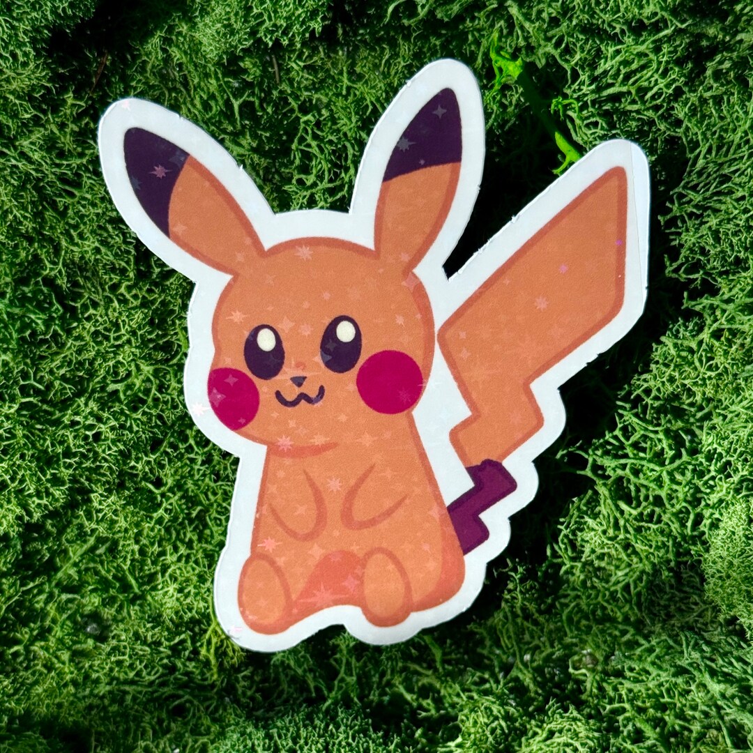 Shiny Electric Mouse Poke| Pokemon Mascot Sticker - Etsy