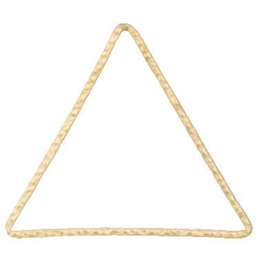 Gold Filled 30.10mm Width / Length, Handmade Hammered Triangle ...