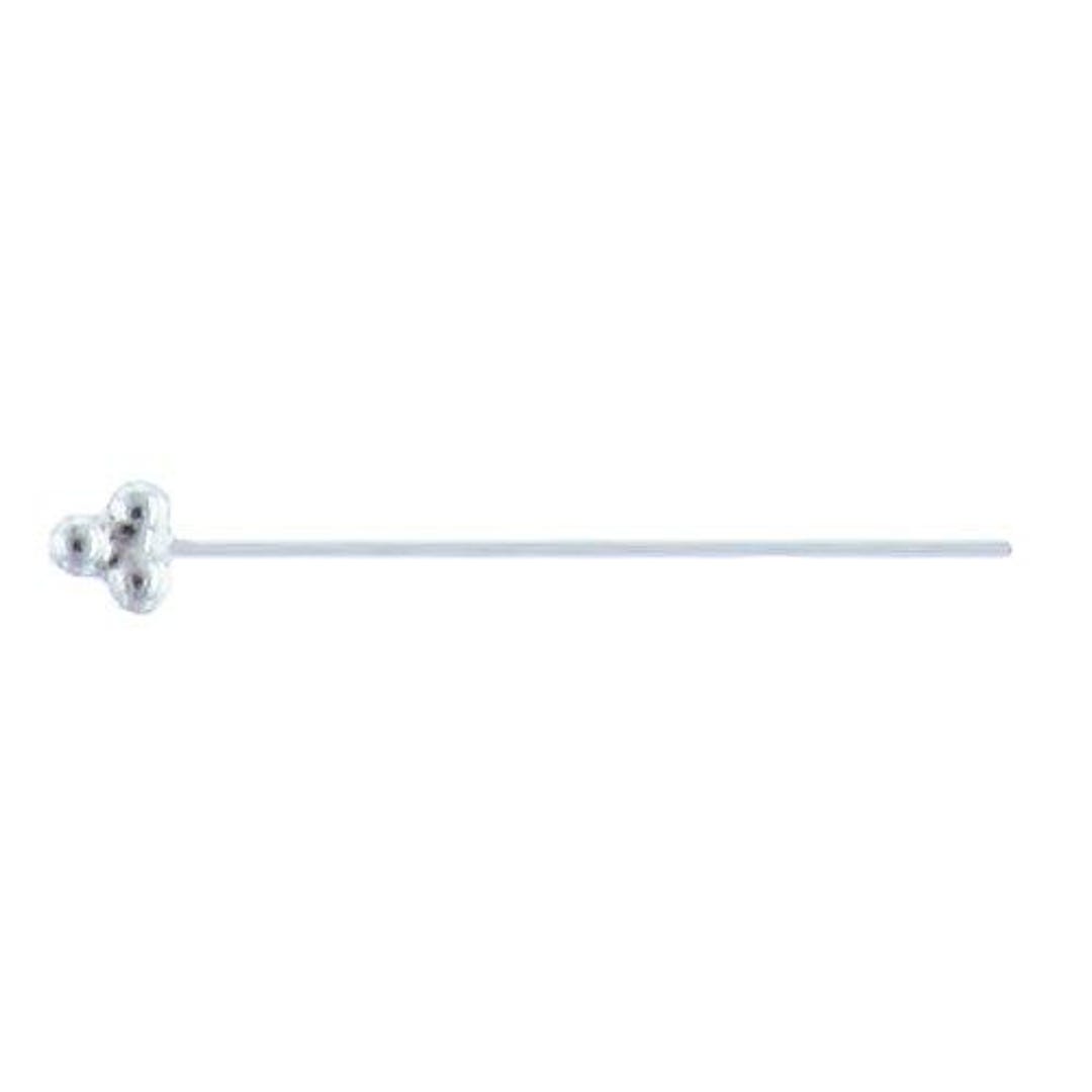 Sterling Silver, 22.0 Gauge 2.0 Inch Fancy Pin With Dotted Triangle ...