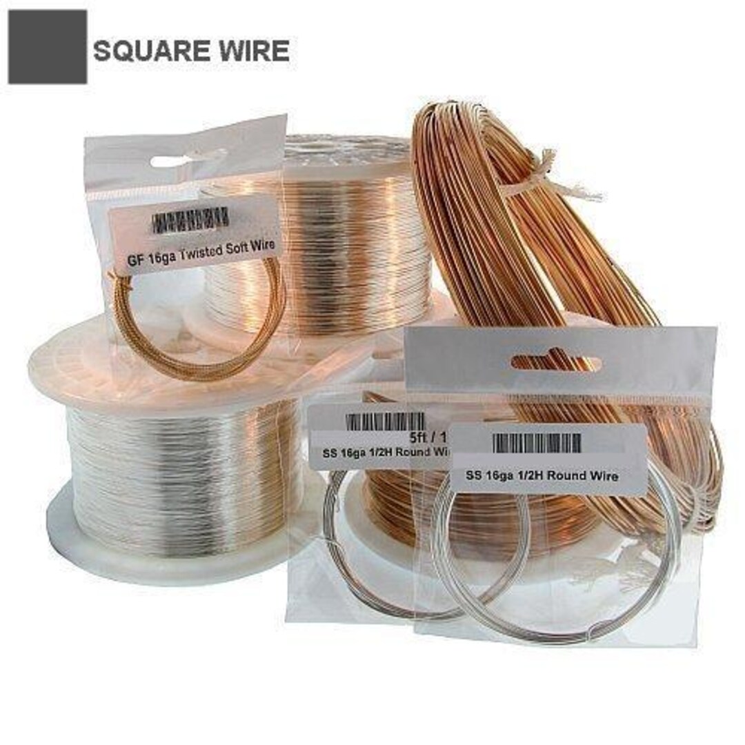 Sterling Silver 16.0 Gauge Half Hard Square Wire. Ounces Sold per Pack ...