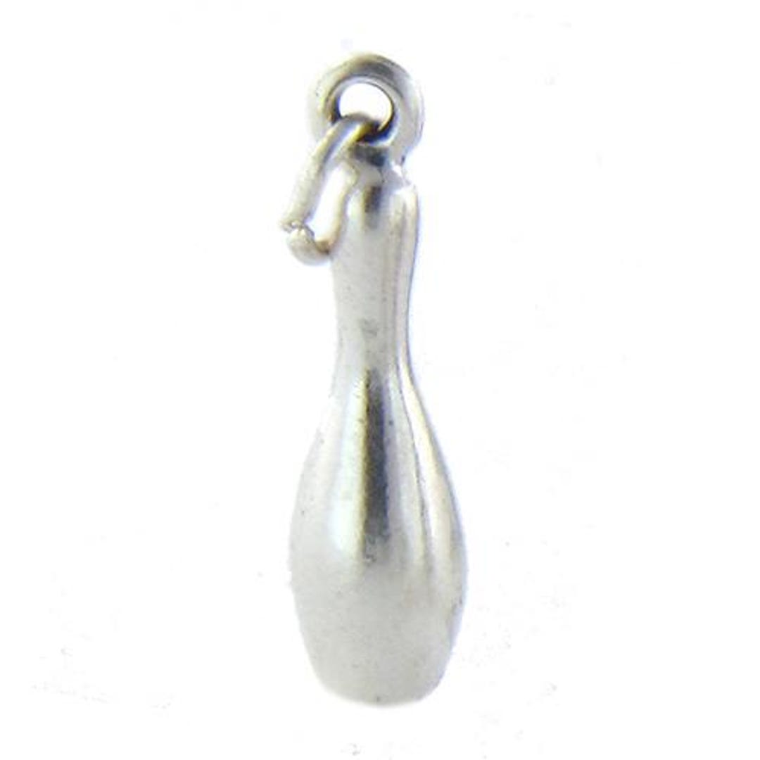 Sterling Silver, 5.8mm Width by 6.0mm Length by 21.4mm Height, Bowling ...