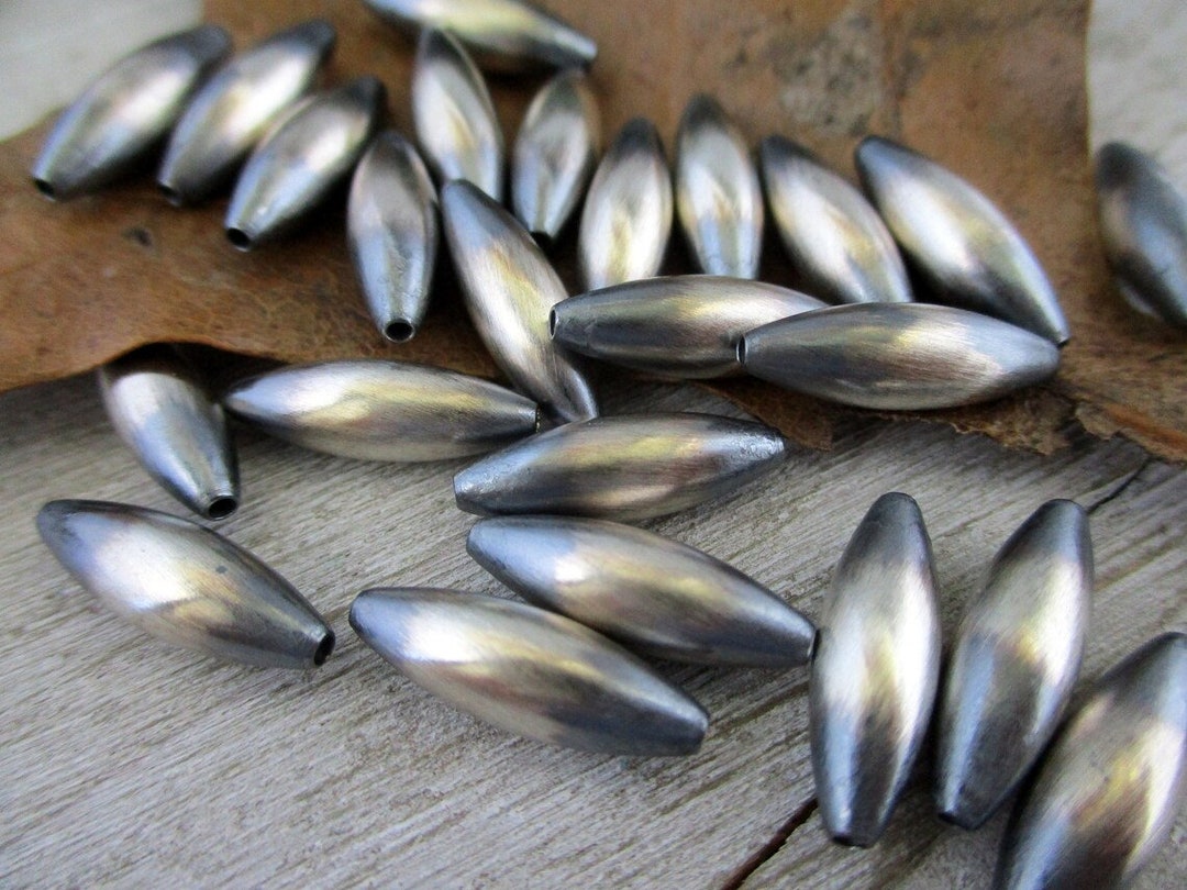 Navajo Pearls Elliptical Beads, 5x15 Mm With 1.2 Mm Hole and 3x9 Mm ...