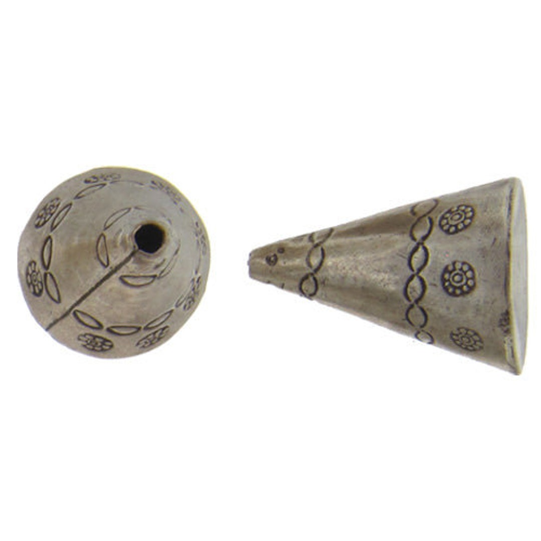 Fine Silver, Hill Tribe Bead, 19.0mm Width by 19.0mm Length by 20.6mm ...