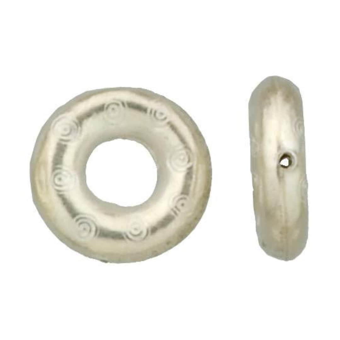 Fine Silver, Hill Tribe Bead, 22.8mm Width by 6.7mm Length by 22.9mm ...