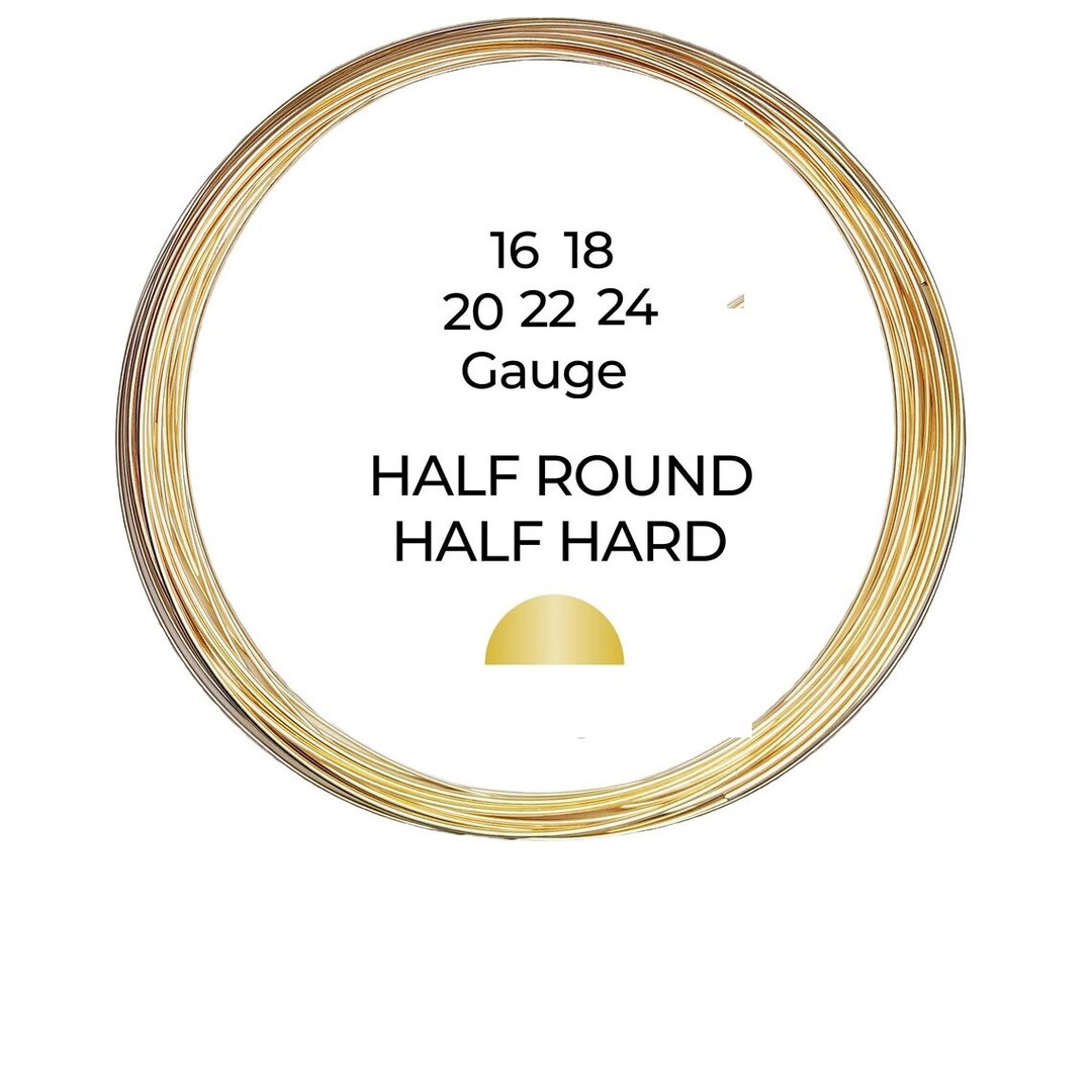 Gold-filled Wire Half Round Half Hard 16 18 20 22 24 Gauge.price Per: 1 ...
