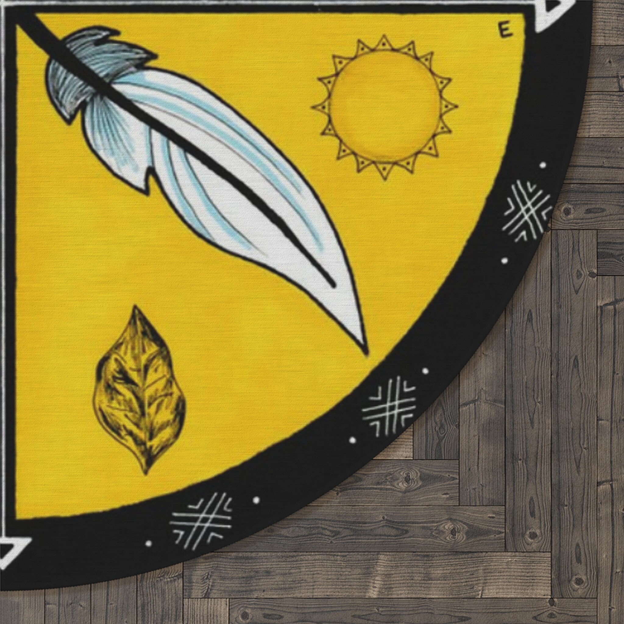 Medicine Wheel Mandala Round Rug - Etsy