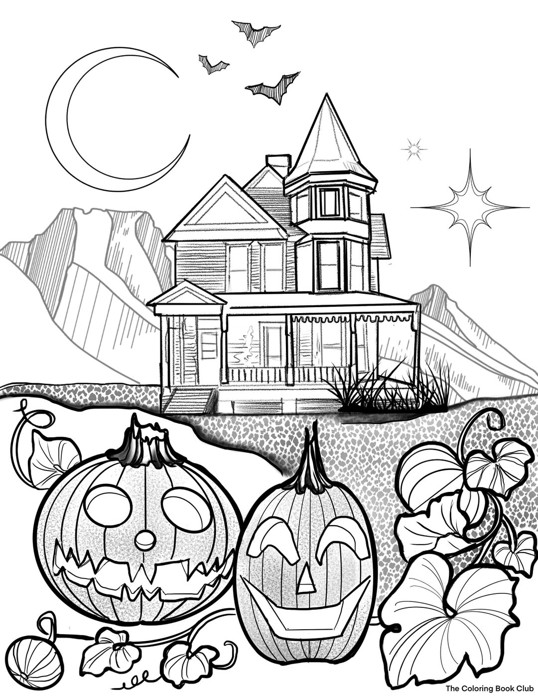 The Coloring Book Club: Cute and Spooky Halloween Pumpkin Coloring Book ...