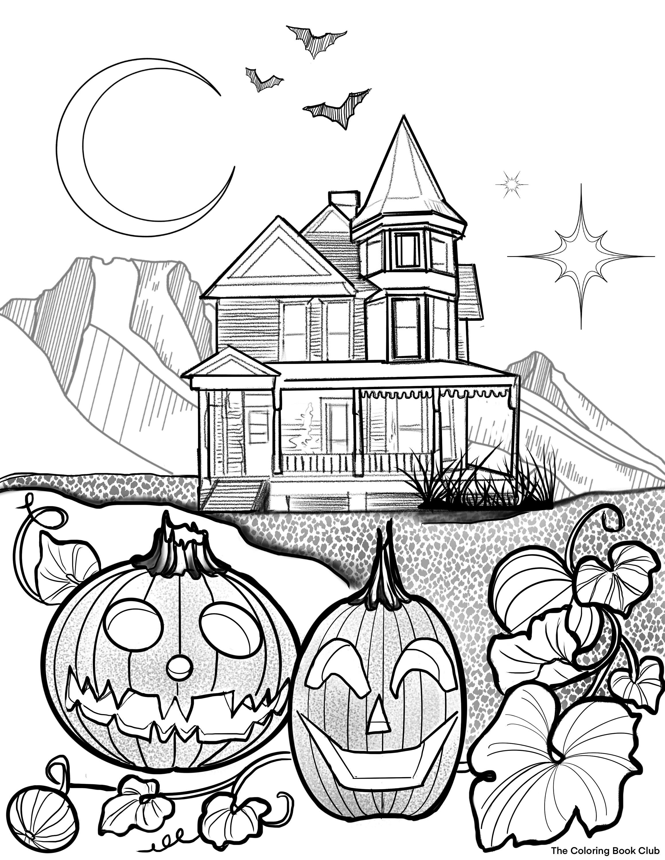The Coloring Book Club: Cute and Spooky Halloween Pumpkin Coloring Book ...