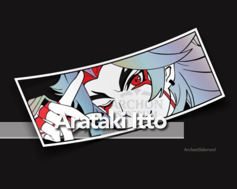 Arataki Itto Decal || Genshin Impact 8" Sticker - Etsy