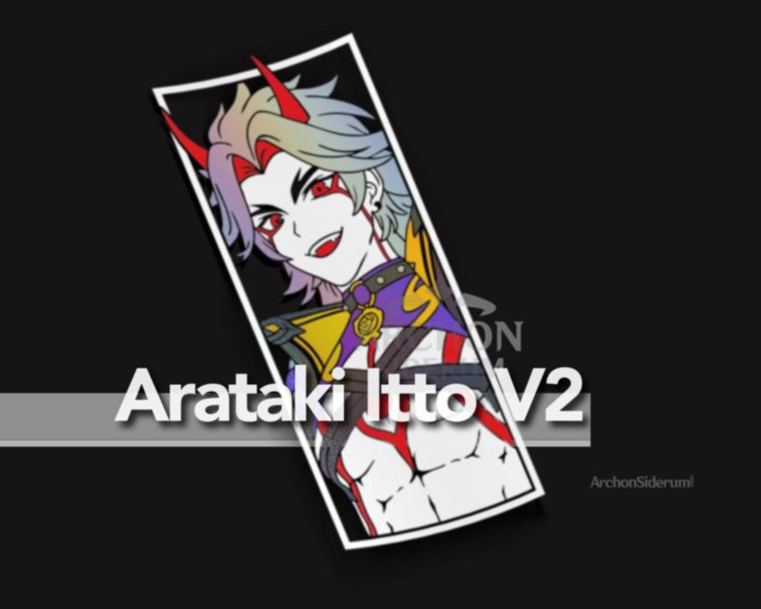 Arataki Itto Decal || Genshin Impact 8" Sticker - Etsy