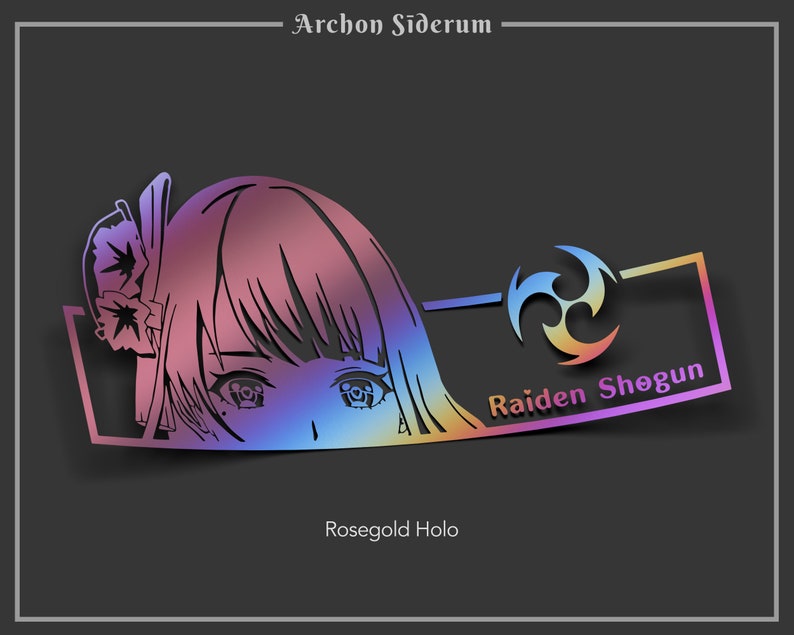 Raiden Shogun Decal Genshin Impact 8 Slap Sticker - Etsy UK