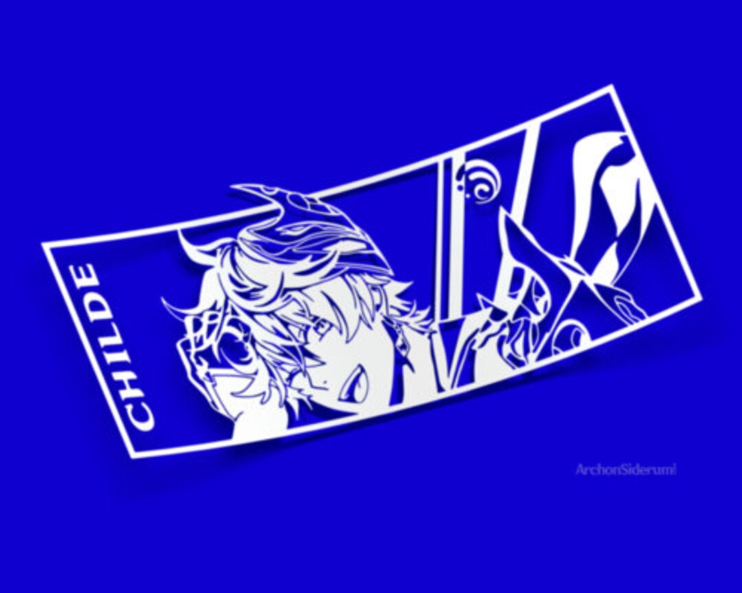 Childe Tartaglia Decal || Genshin Impact 8" Sticker - Etsy