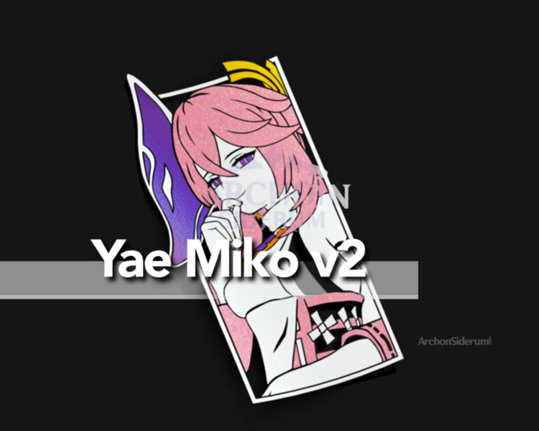 Yae Miko Decal Genshin Impact 8 Sticker - Etsy