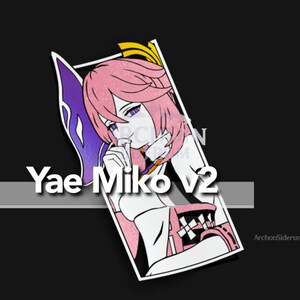 Yae Miko Decal Genshin Impact 8 Sticker - Etsy