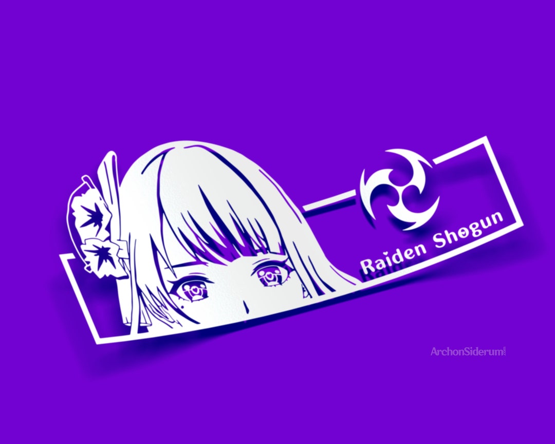 Raiden Shogun Decal || Genshin Impact 8" Sticker - Etsy