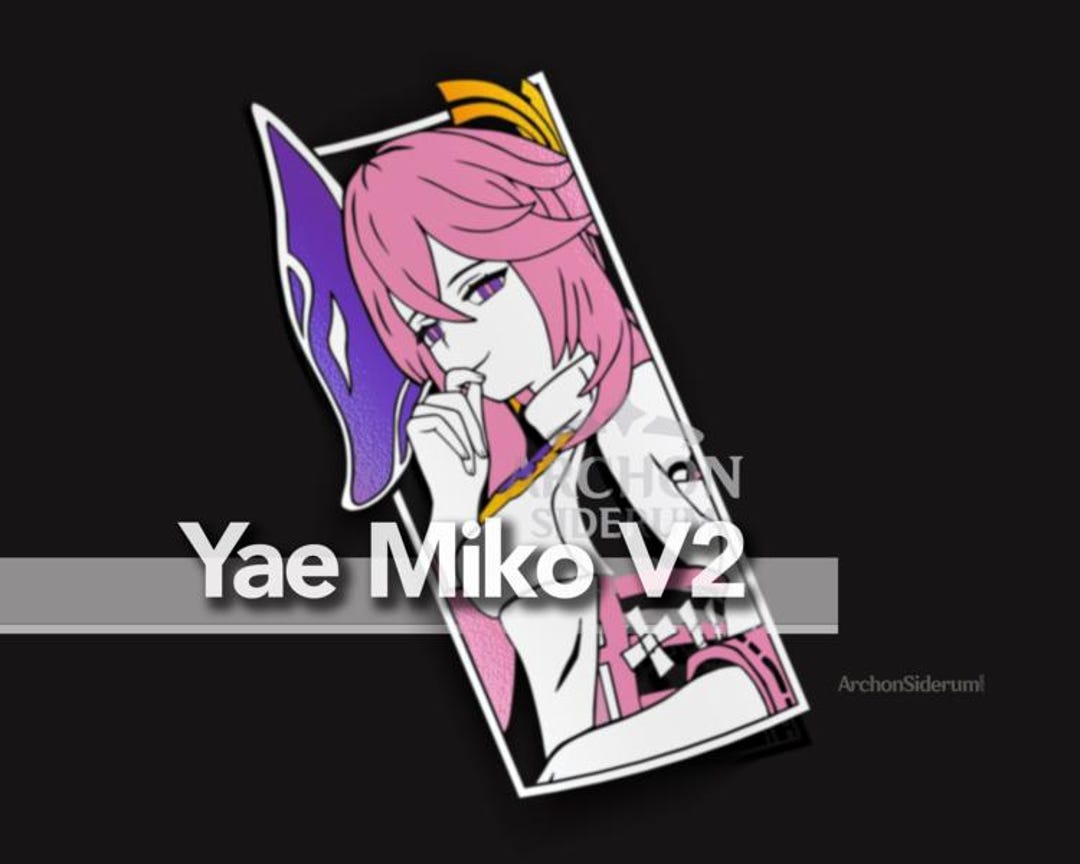 Yae Miko Decal || Genshin Impact 8" Sticker - Etsy