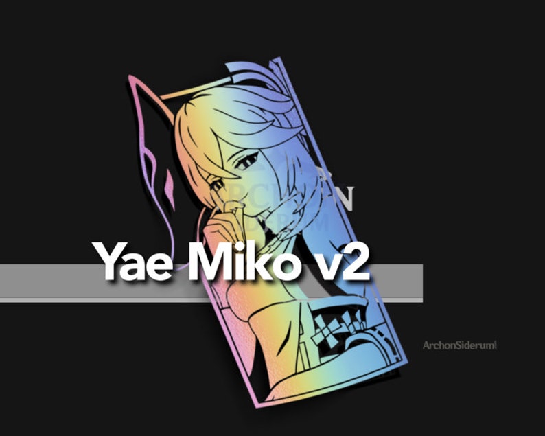 Yae Miko Decal || Genshin Impact 8" Sticker - Etsy