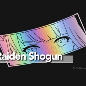 Raiden Shogun Decal || Genshin Impact 8" Sticker - Etsy