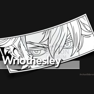 Wriothesley Decal || Genshin Impact 8" Sticker - Etsy