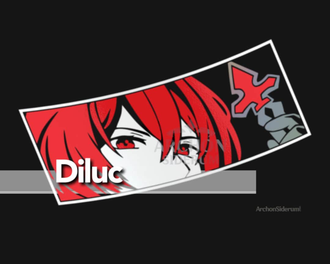 Diluc Decal Genshin Impact 8 Sticker - Etsy