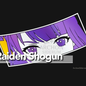 Raiden Shogun Decal || Genshin Impact 8" Sticker - Etsy