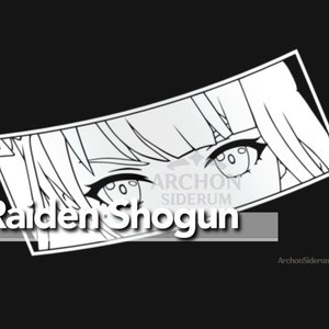 Raiden Shogun Decal Genshin Impact 8 Sticker - Etsy