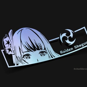 Raiden Shogun Decal Genshin Impact 8 Sticker - Etsy