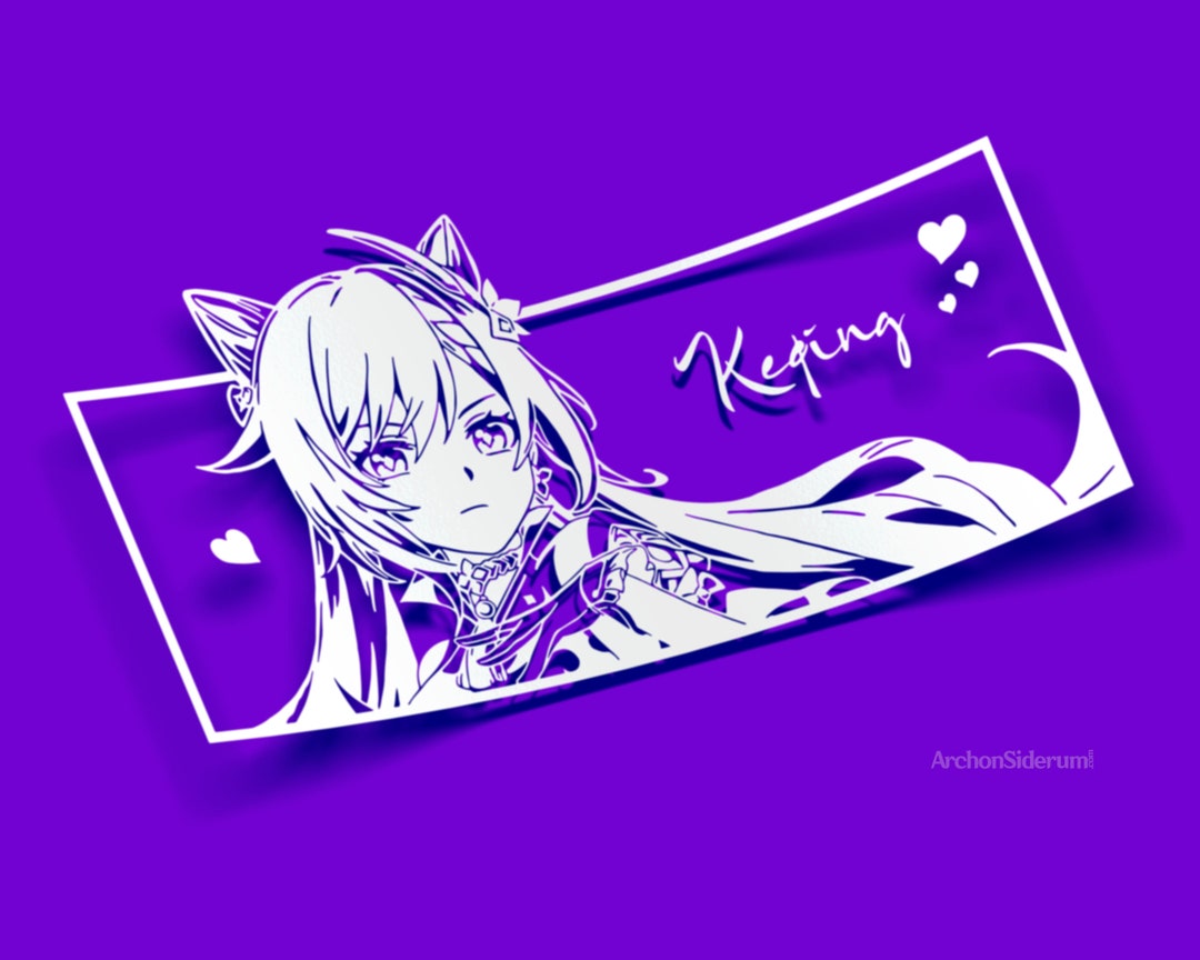Keqing Decal Genshin Impact 8 Sticker - Etsy