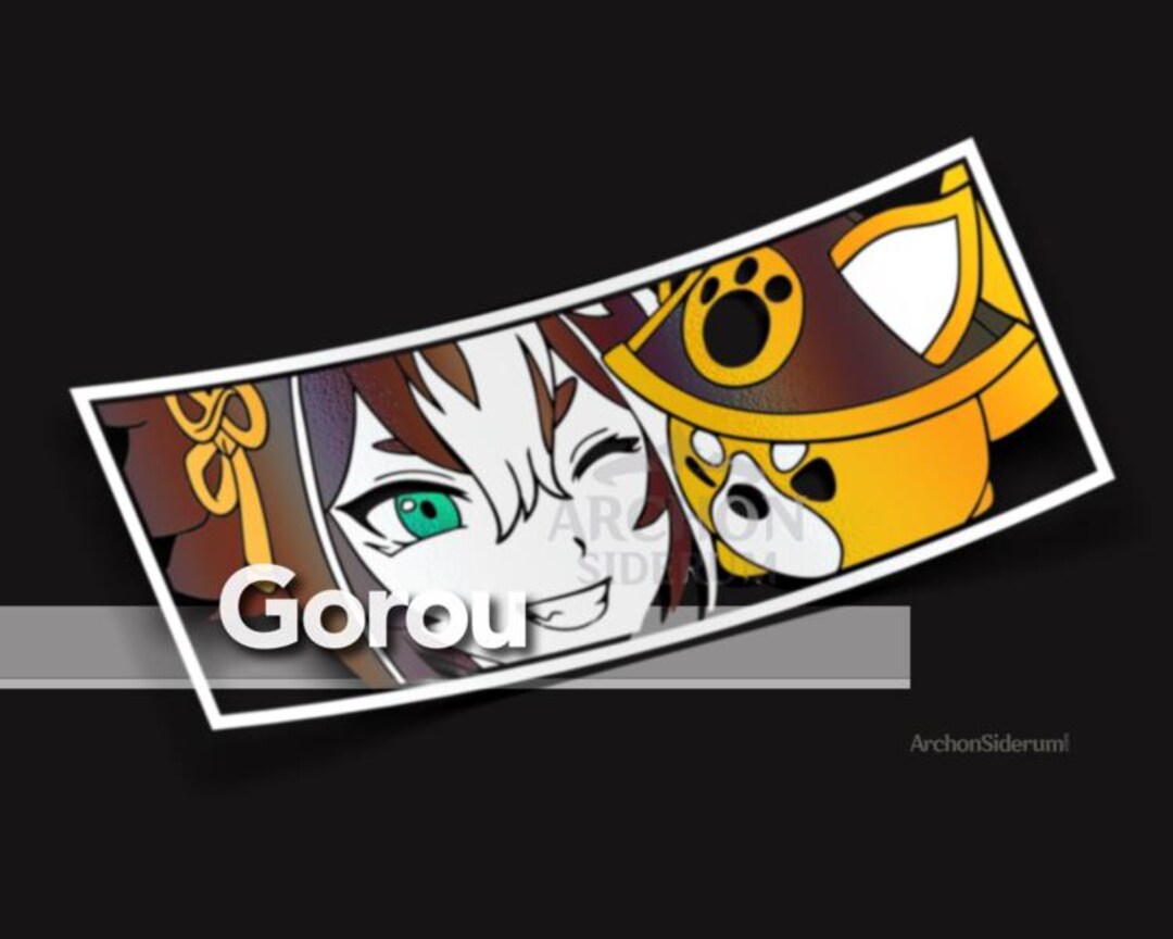 Gorou Decal || Genshin Impact 8" Sticker - Etsy