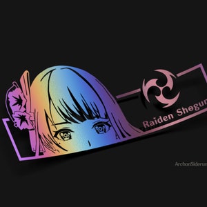 Raiden Shogun Decal || Genshin Impact 8" Sticker - Etsy