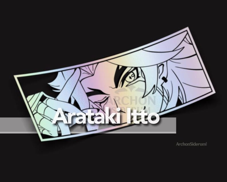 Arataki Itto Decal || Genshin Impact 8" Sticker - Etsy