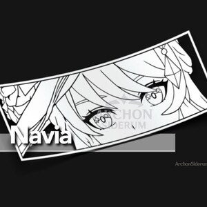 Navia Decal || Genshin Impact 8" Sticker - Etsy Australia
