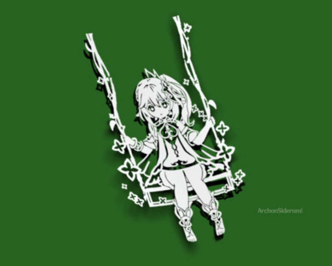 Nahida Swinging Decal Genshin Impact Fan-made Sticker - Etsy