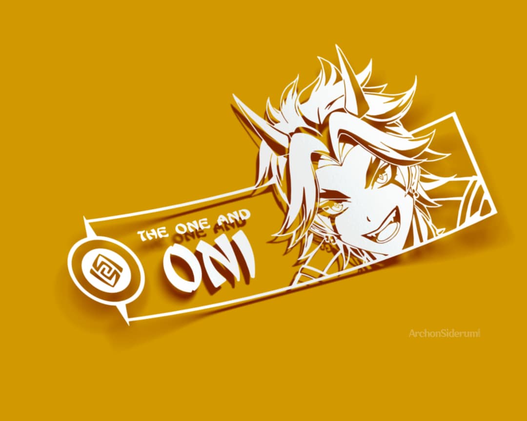 Arataki Itto Decal Genshin Impact 8 Sticker - Etsy