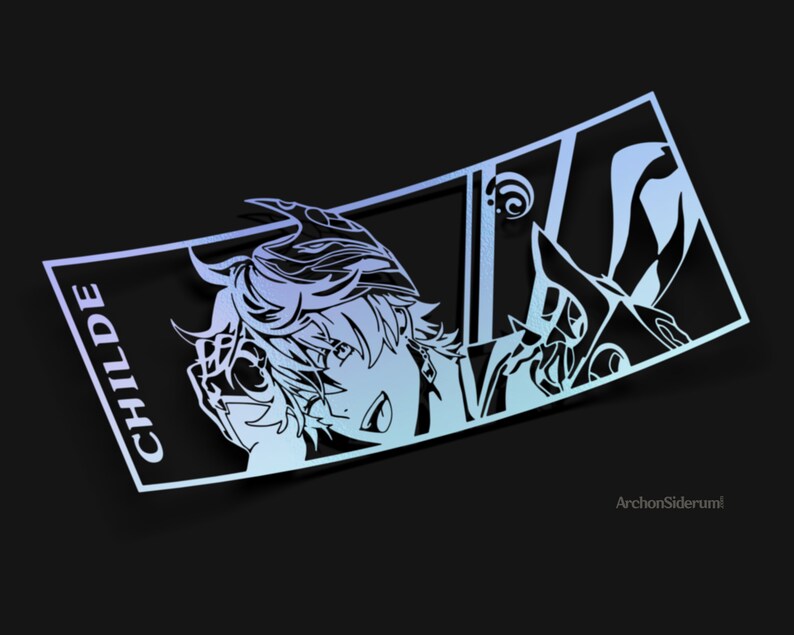 Childe Tartaglia Decal Genshin Impact 8 Slap Sticker - Etsy