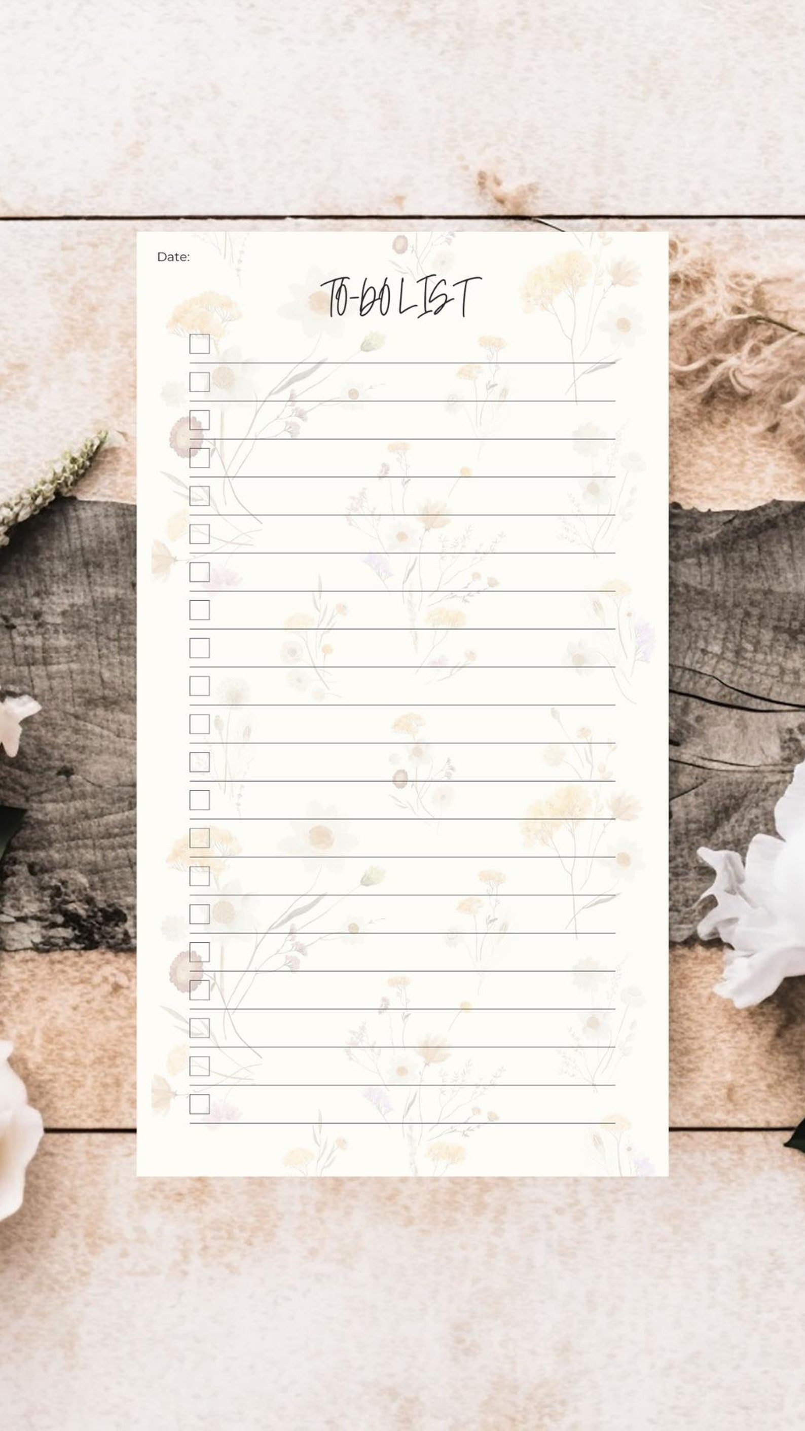 Floral To-do List Printable | Cute Planner (digital Download) - Etsy