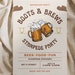 Boots and Beers Invitation, Western Bachelor Invite, Cowboy Bachelor ...