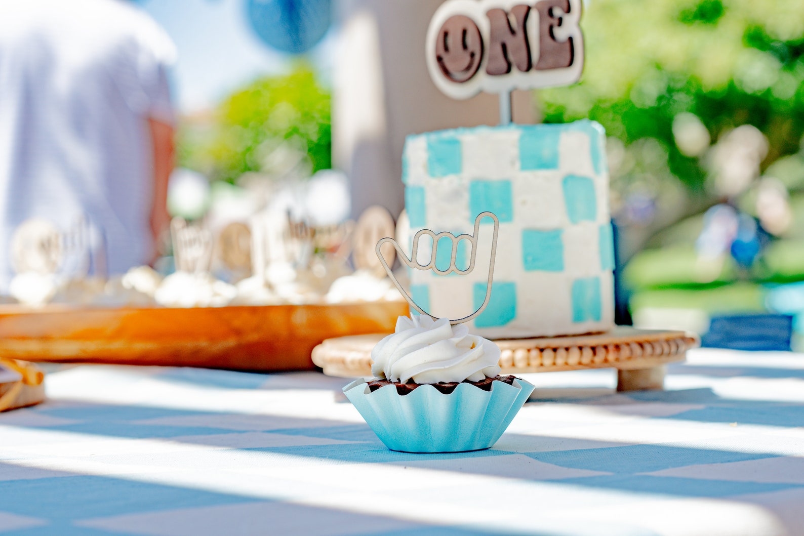 Wooden Cupcake Toppers Smiley Face and Shaka - Etsy