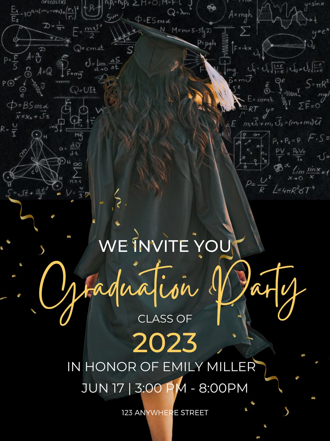 Graduation Party Invitation, Digital Invitation, Instant Download ...