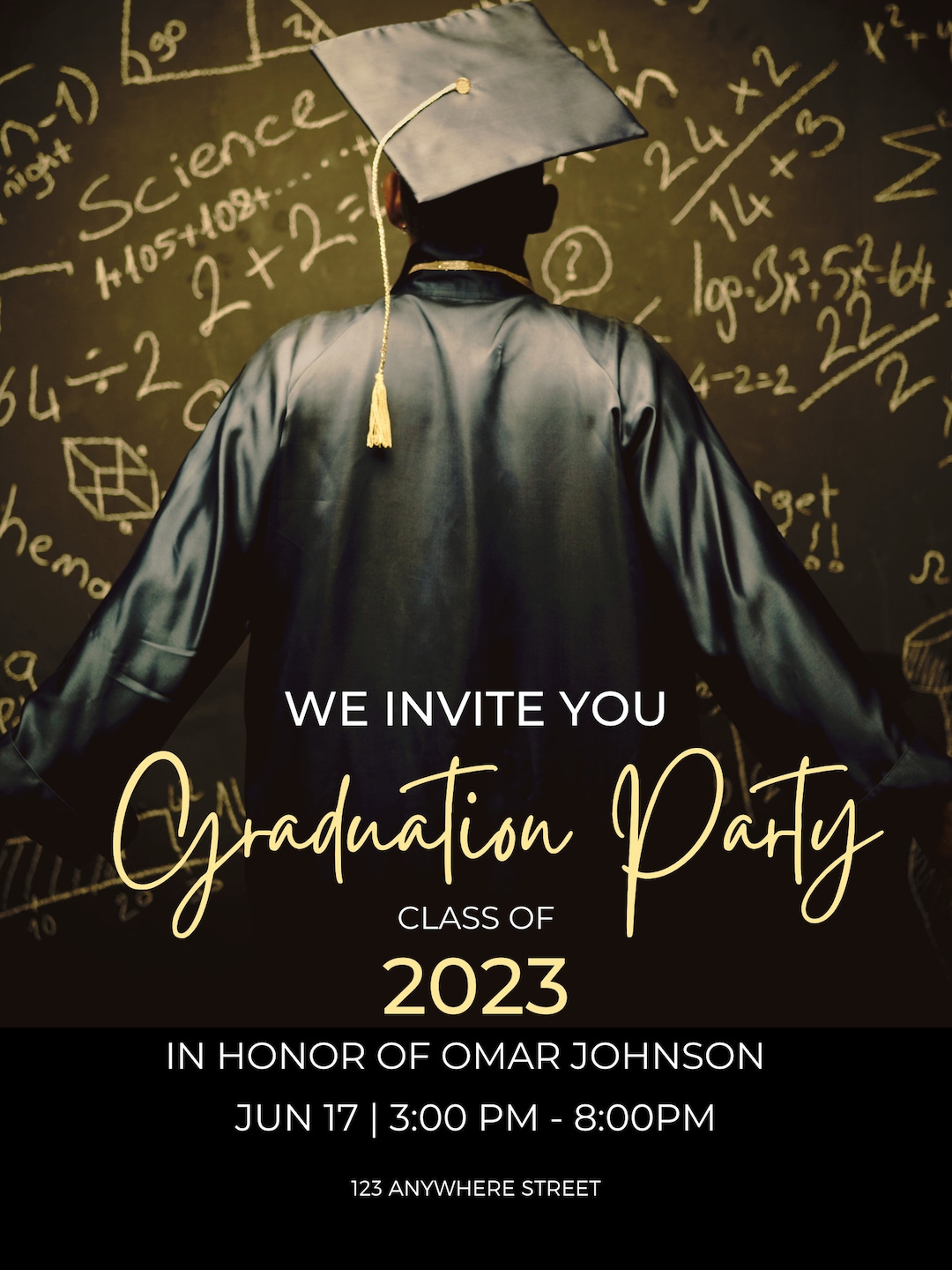 Graduation Party Invitation, Digital Invitation, Instant Download ...
