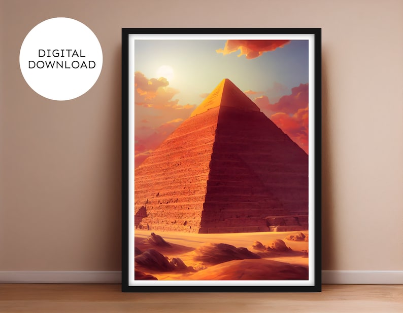 Egyptian Pyramid Ancient Egypt Printable Wall Art Digital Download ...