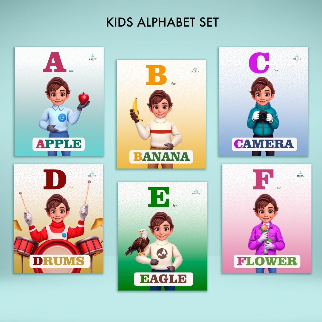 Personalized Alphabet Books, Visual Books, Alphabet Setting, Alphabet ...