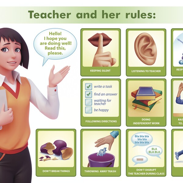 Classroom Rules Sign - Etsy