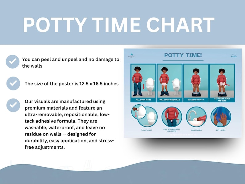 Potty Training Chart for Toddlers: Visual Aid for Autism & ADHD - Etsy