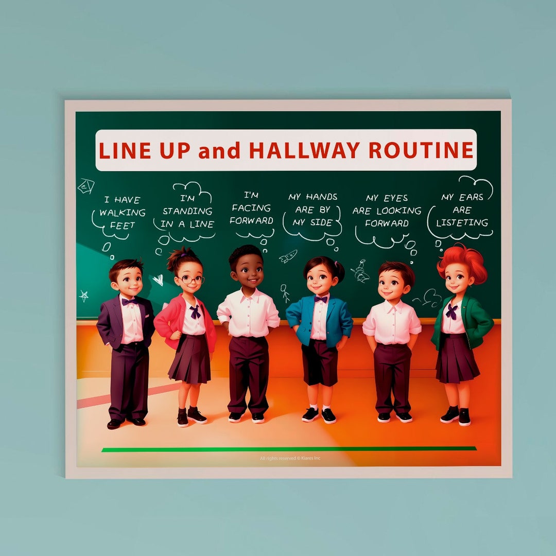 School Lineup Visual Aid Poster, Lineup Poster, Mental Health Poster ...